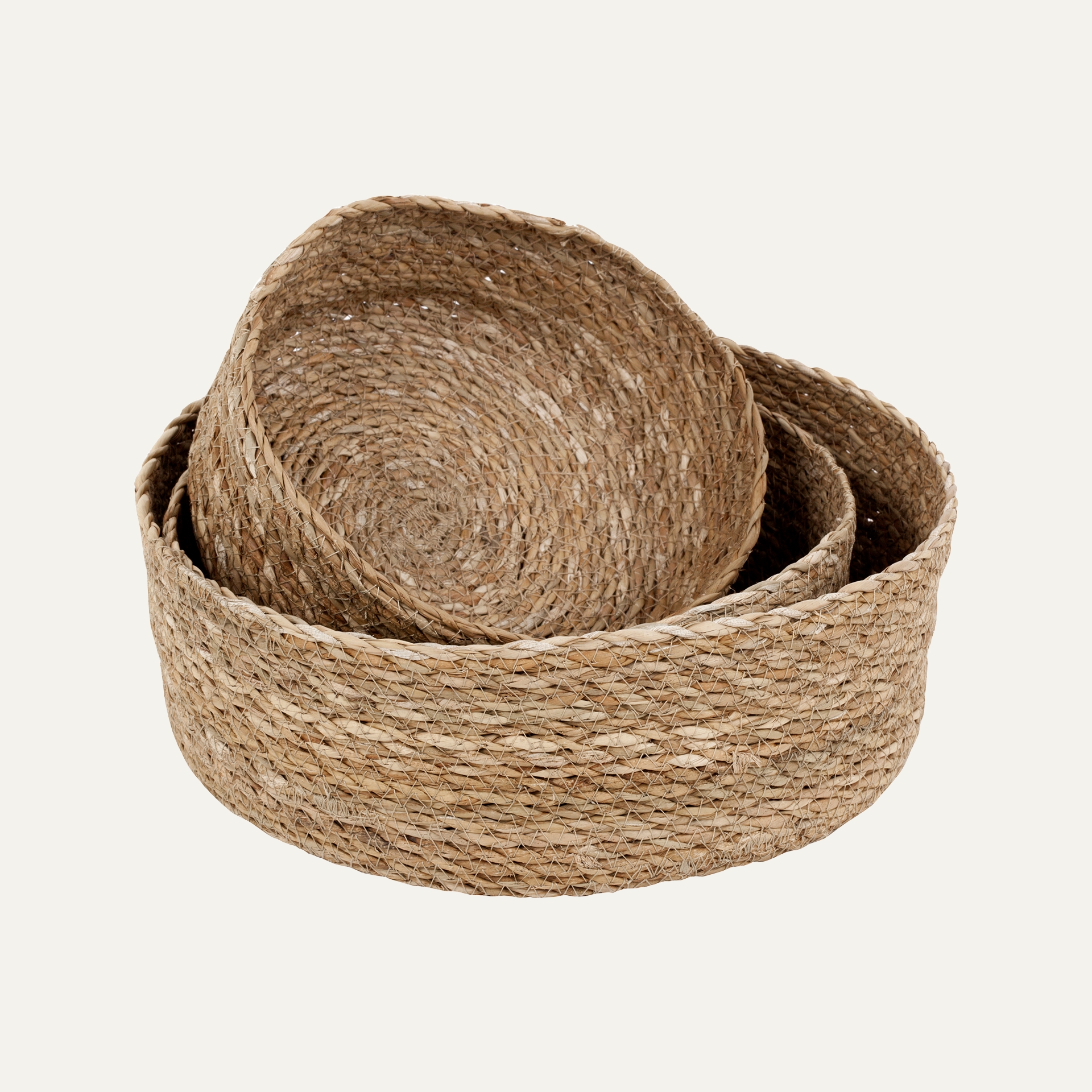 Stor rund korg i jute S/2 - Dixie