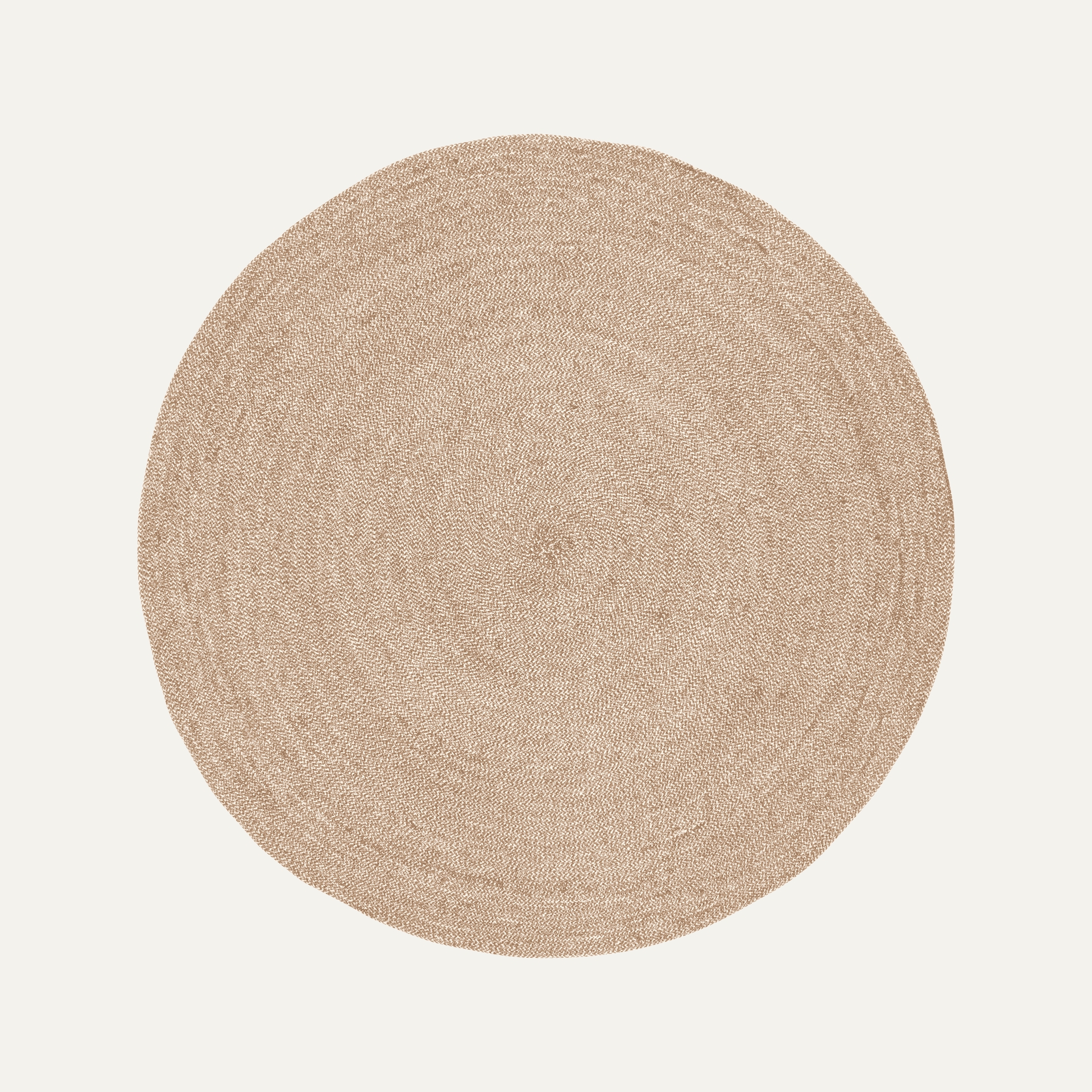 White/natural round rug Ella, made of jute - Dixie
