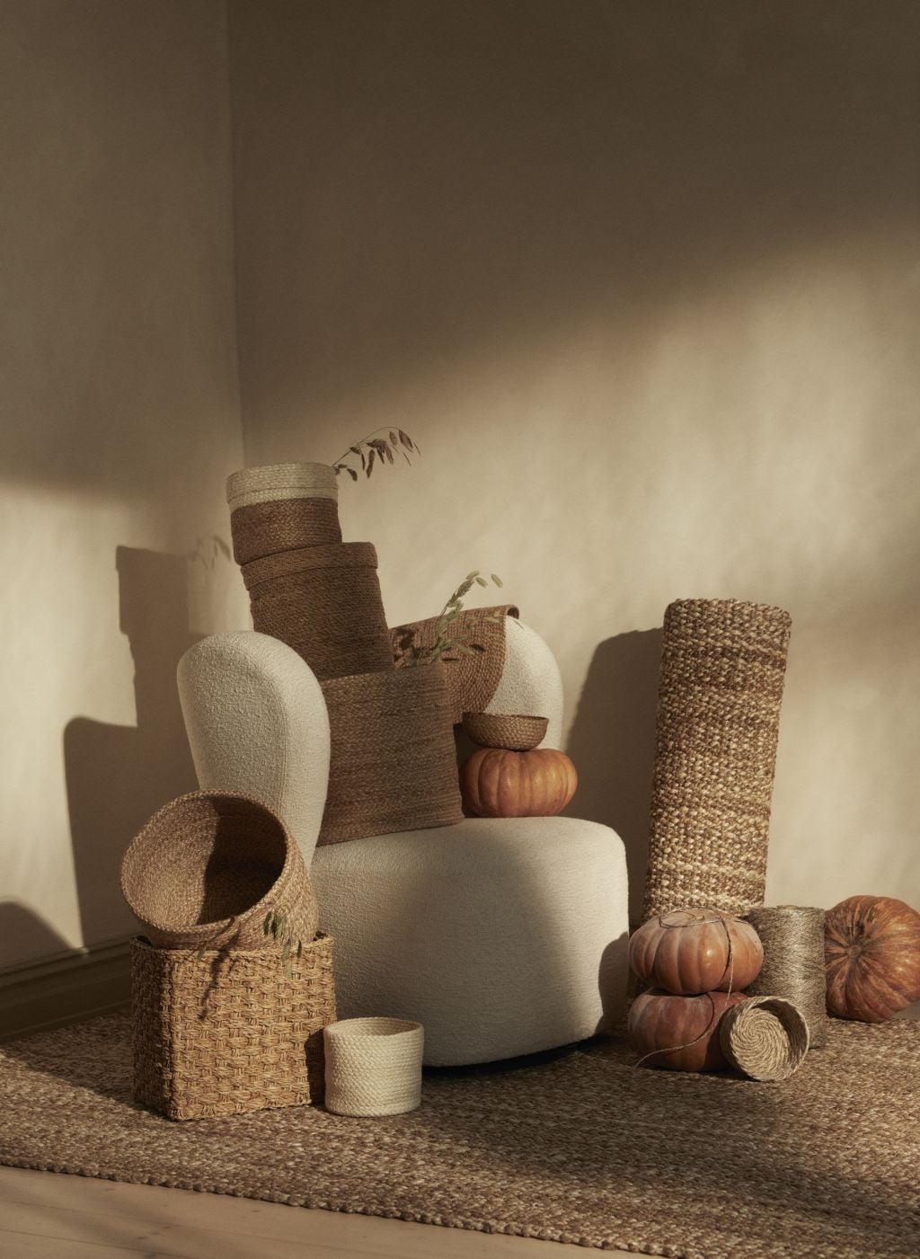 Natural melange large rug Jenny, made of sisal - Dixie